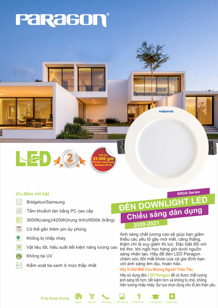Catalogue Đèn Led dân dụng Paragon 2020-2021 - Paragon